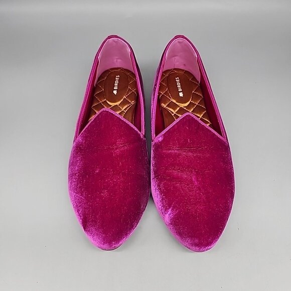 Birdies | Shoes | Birdies The Heron Crushed Velvet Flats 85 Pink Slip ...